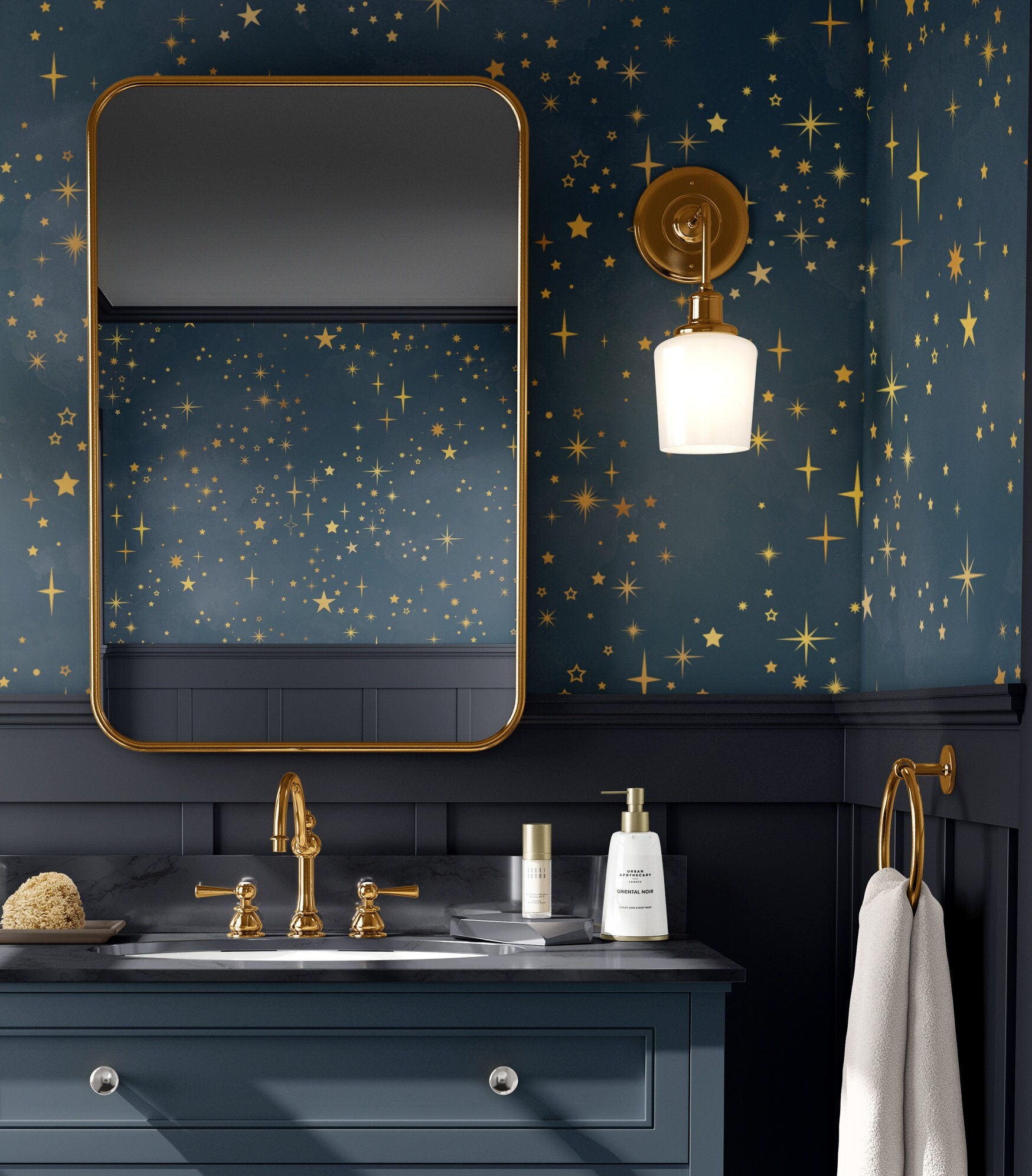 Starry Night Peel and Stick Wallpaper, Stars, Night Sky, Removable ...