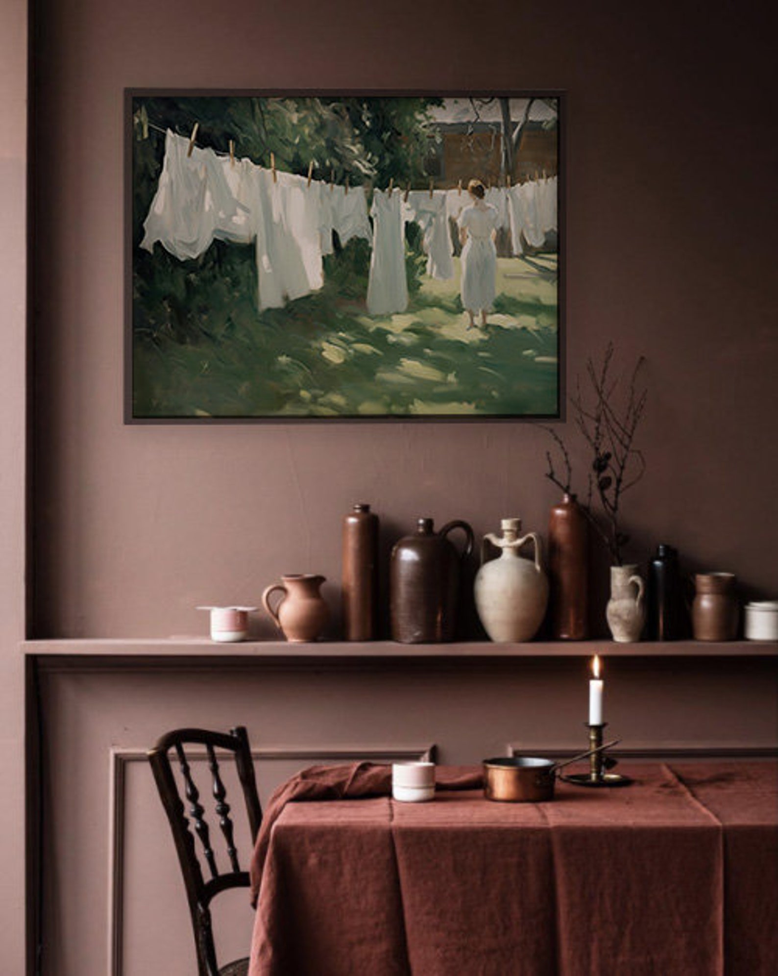 Vintage Laundry Room Wall Art Print, Laundry Line Print, Laundry Art ...