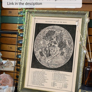 Vintage Moon Map, Antique Moon Print, Vintage Lunar Map of the Moon ...