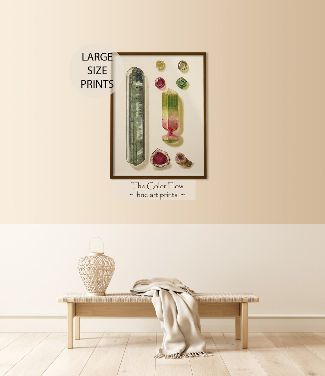 Crystals Print, Crystal Aesthetic Wall Art, Mineral Poster, Crystal ...