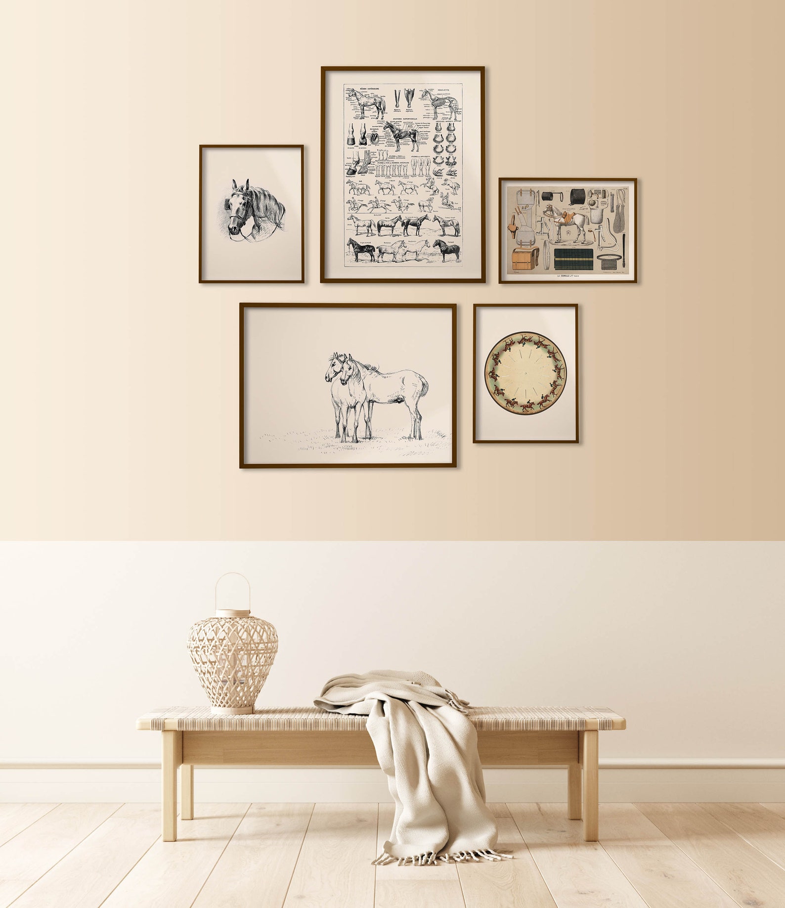 Equestrian Art Gallery Wall, Horse Gallery Wall Set, Equestrian Gifts ...