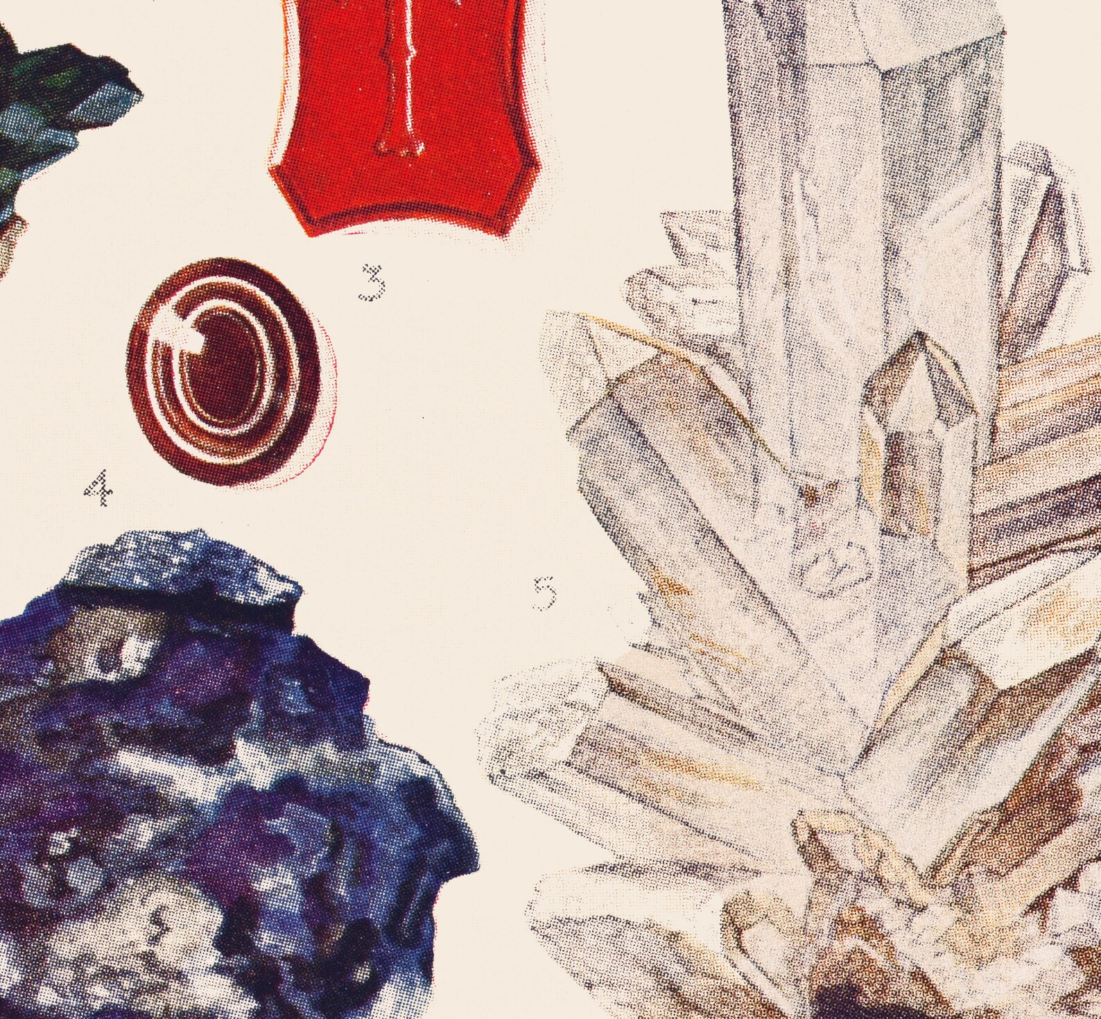 Minerals Poster, Gemstones Print, Mineralogy, Crystal Shelf Decor ...
