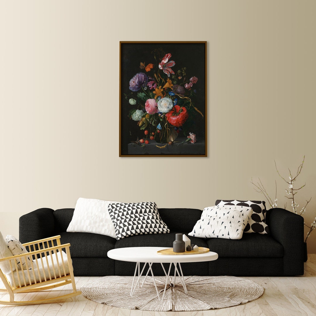Dark Moody Floral Print, Moody Vintage Flower Print, Dark Academia ...
