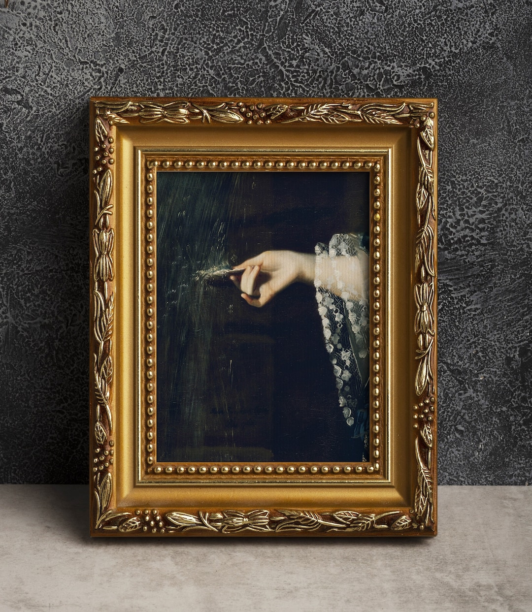 Moody Vintage Portrait Painting, Vintage Woman Fashion Print, Victorian ...