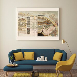 Geology Print, Earth Crust Section, Geology Poster, Geology Gift ...
