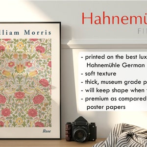 William Morris Rose Pattern Poster, Morris Print, Retro Botanical Art ...