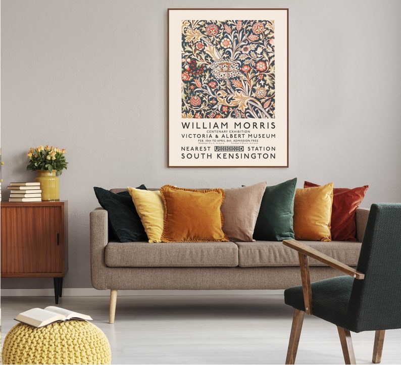 William Morris Fine Art Print Victorian Wall Art Burgundy - Etsy