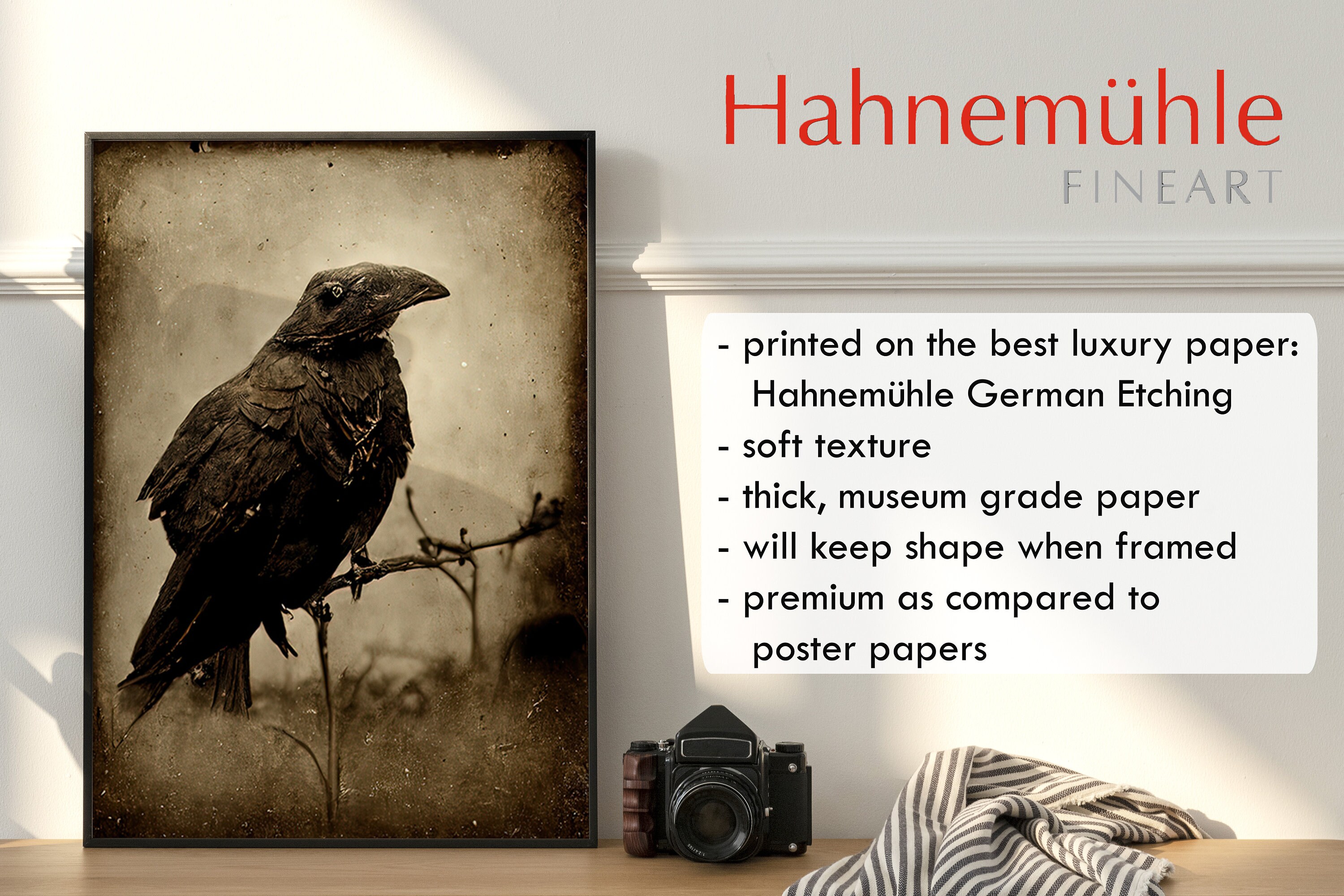 Gothic Raven Print Vintage Victorian Raven Art Halloween - Etsy