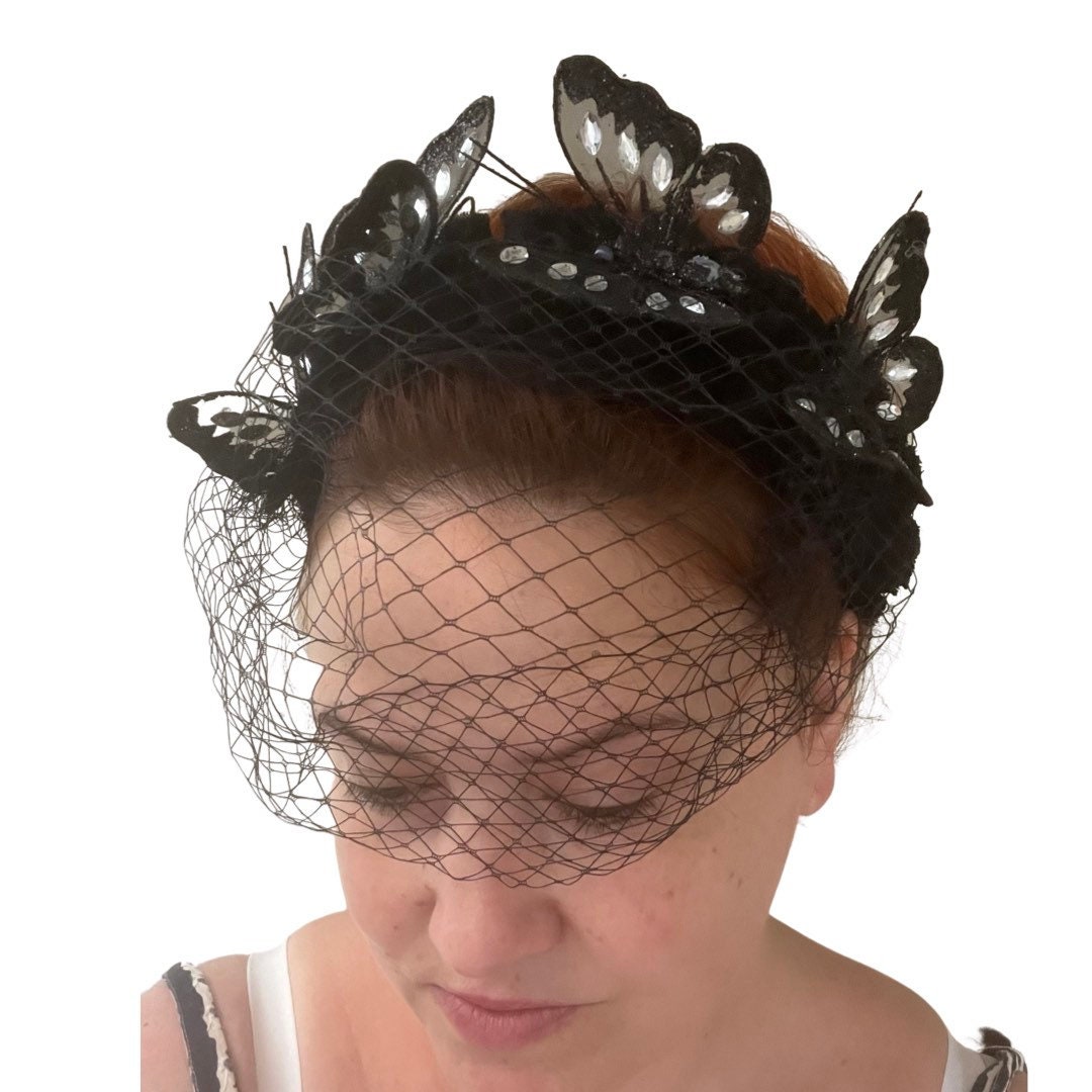 Gothic Headband, Gothic Fascinator, Gothic Headpiece, Butterfly ...