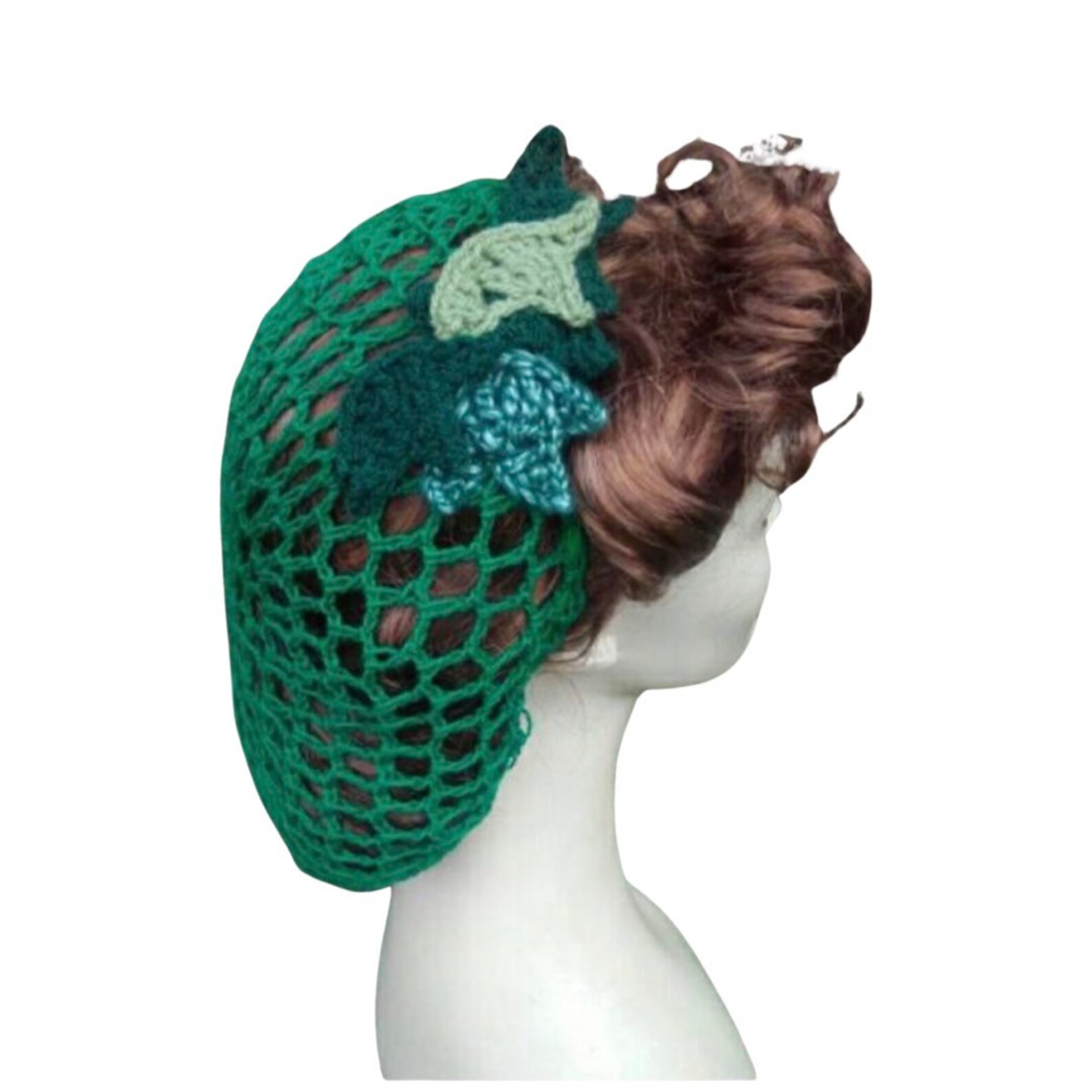 Poison Ivy, Snood, Poison Ivy Costume, Hairnet, 1940s Snood, Green ...