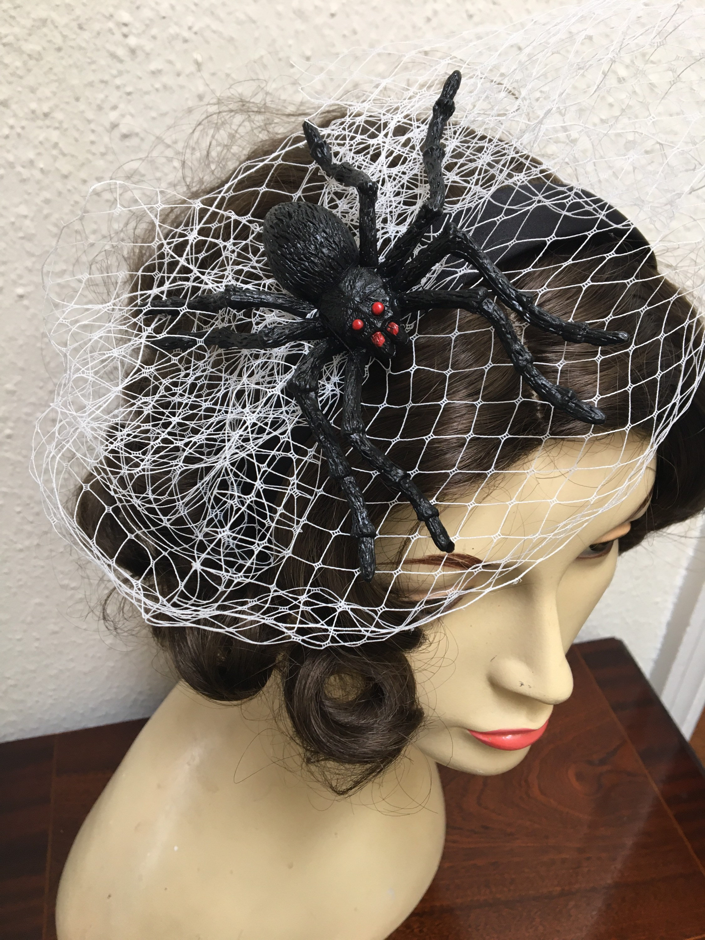 Spider Headband Gothic Fascinator Gothic Headpiecehalloween | Etsy