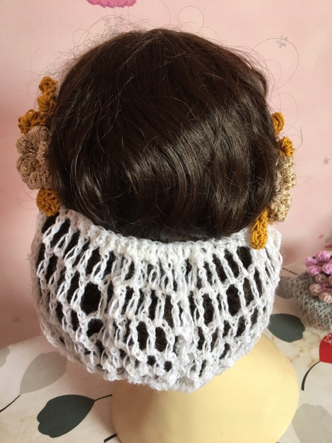 Wedding Hair Snood 1940s Hair Net Civil War Snood Crochet - Etsy