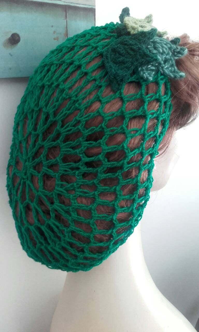 Poison Ivy, Snood, Poison Ivy Costume, Hairnet, 1940s Snood, Green ...
