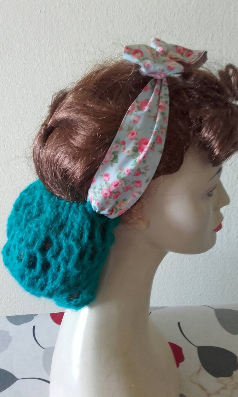 1940's hair snood tie snood hair net vintage accessory | Etsy