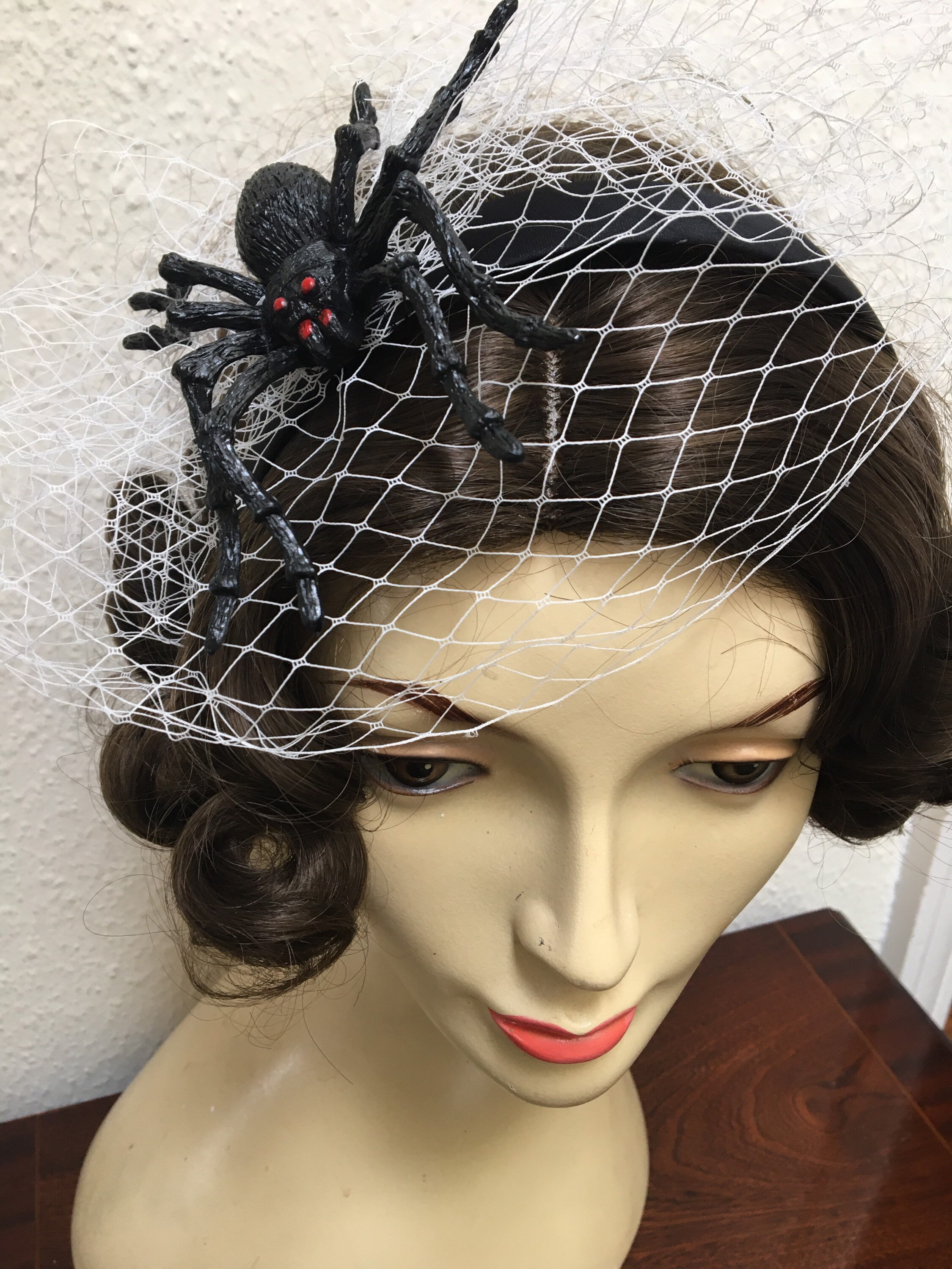 Spider Headband Gothic Fascinator Gothic Headpiecehalloween | Etsy