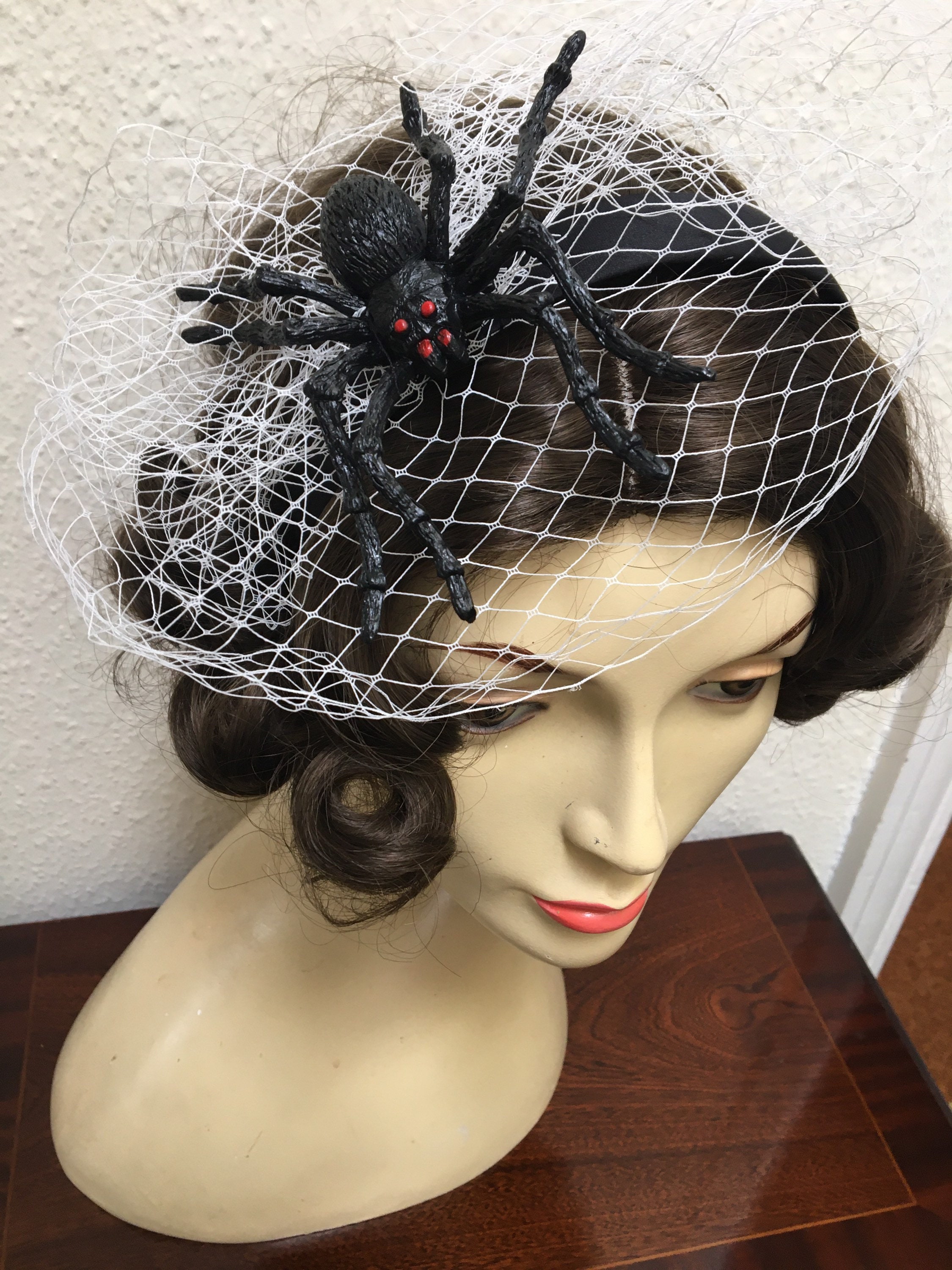 Spider Headband Gothic Fascinator Gothic Headpiecehalloween | Etsy