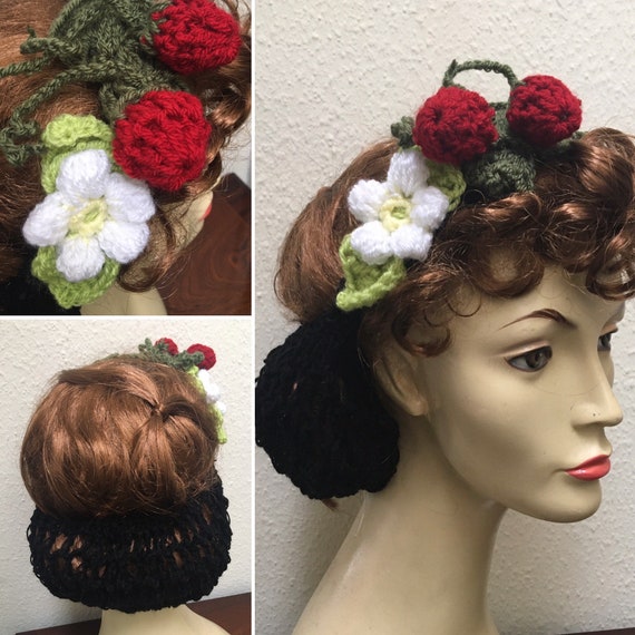 Hair Snood 1940s Hair Net Vintage Accessory Handmade - Etsy