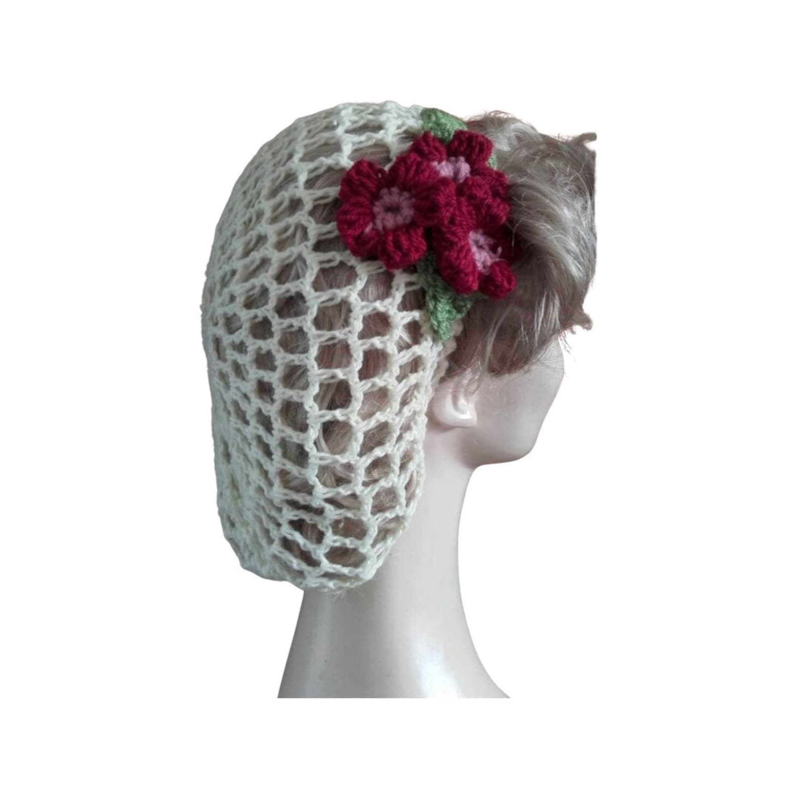 1940s Snoodcrochet Snood Cream Hairnet Cream Snood - Etsy