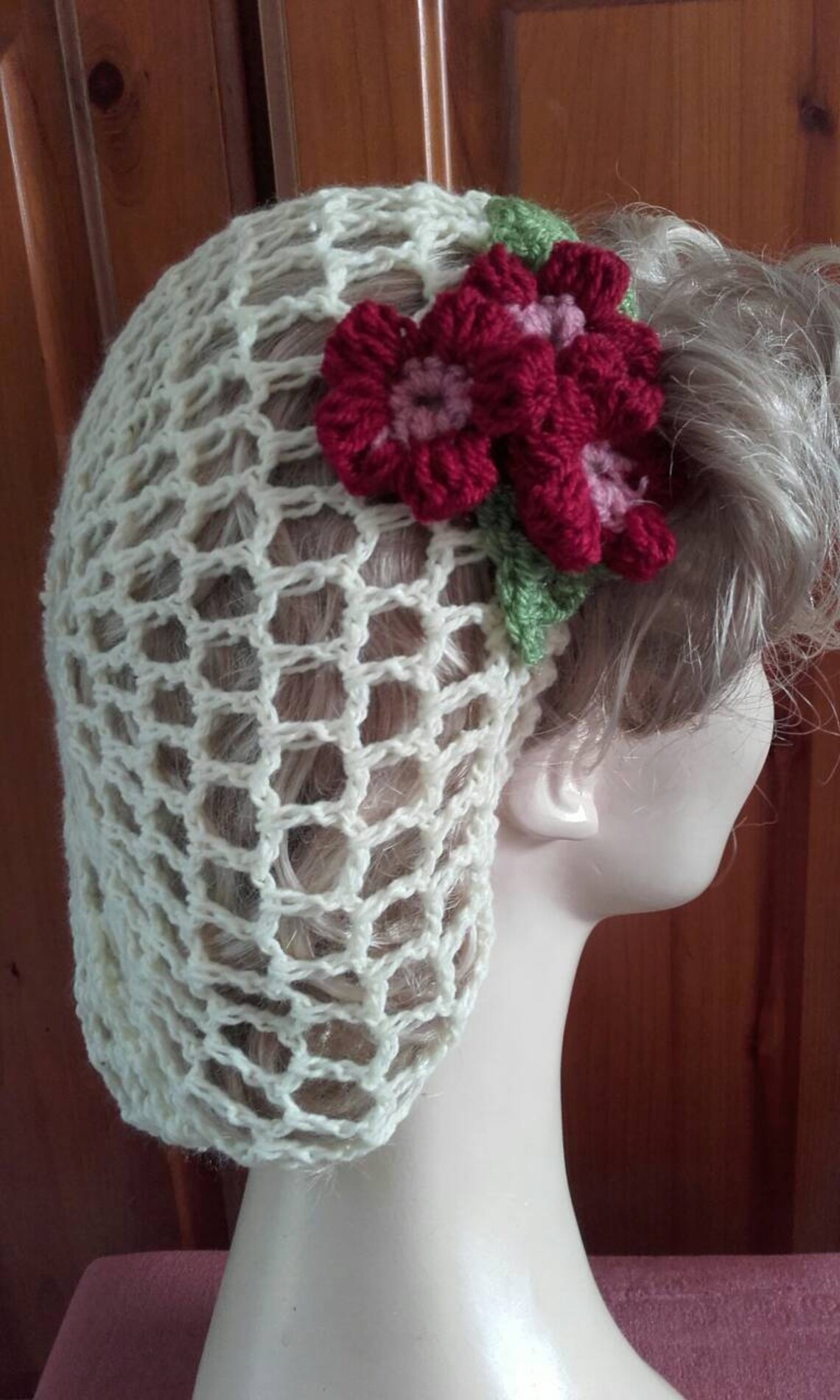 1940s Snoodcrochet Snood Cream Hairnet Cream Snood - Etsy