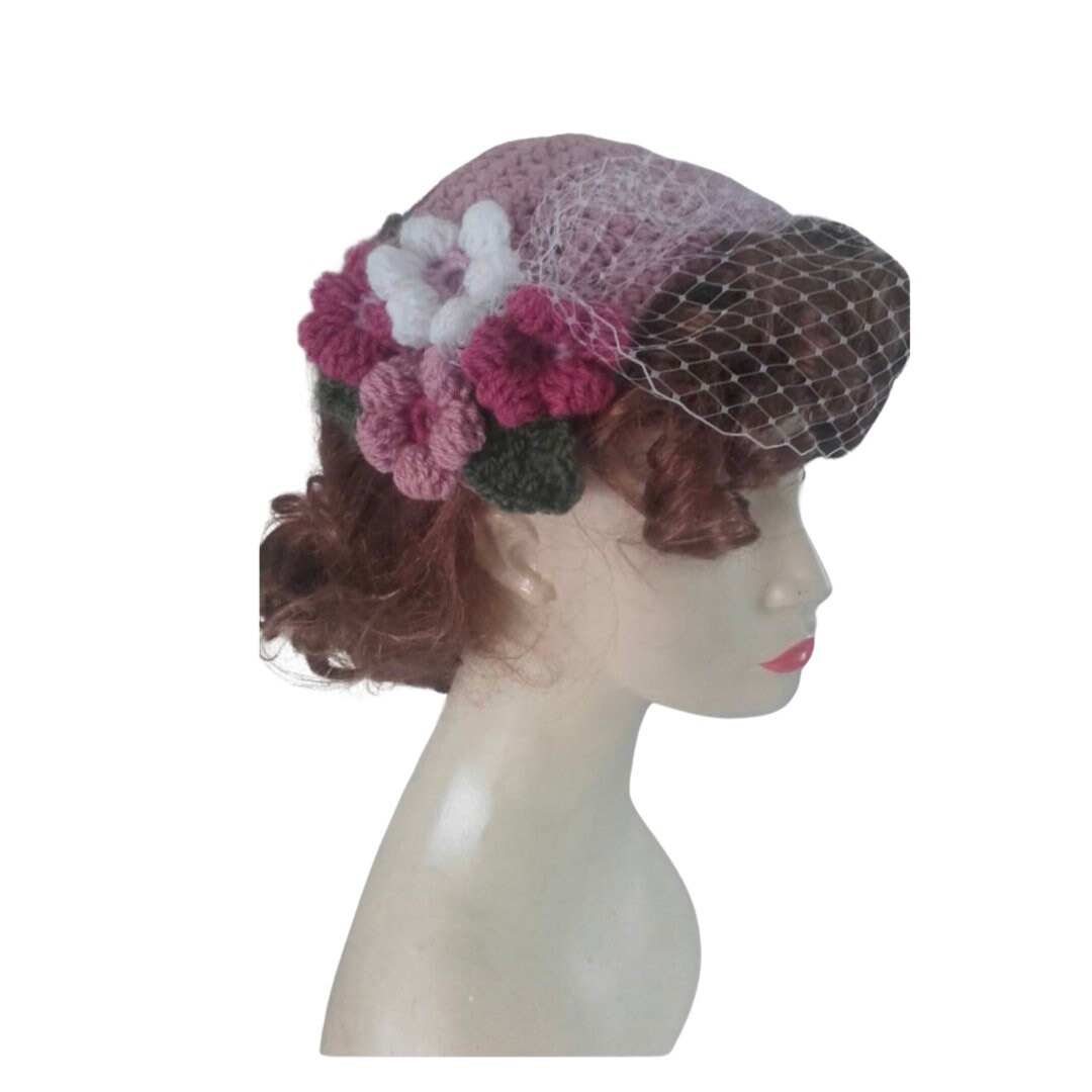 Vintage Half Hat, Fascinator, Head Piece,1940s Hat, 1950s Hat,pink Hat ...