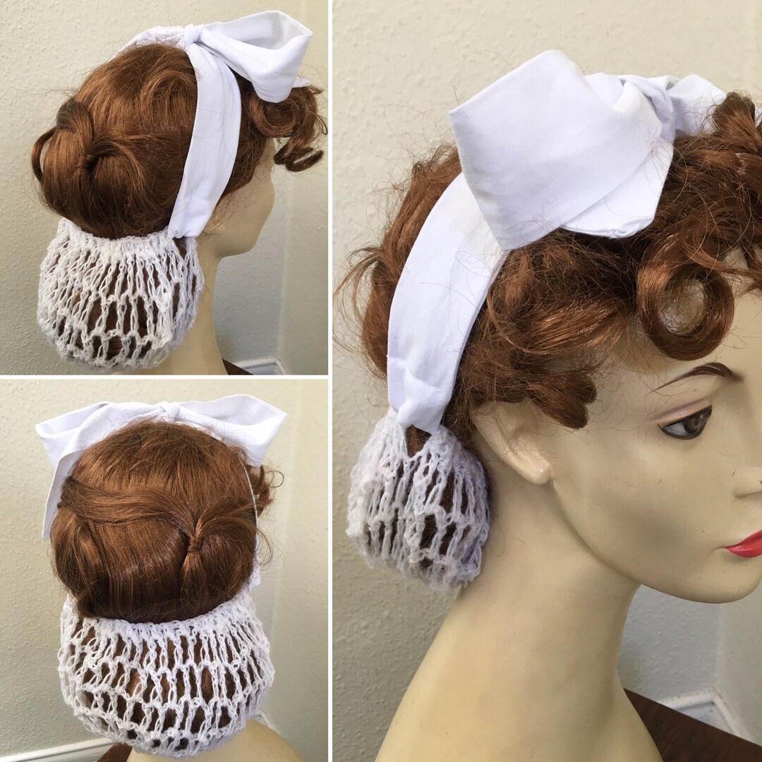 1940's Hair Snood, Tie Snood, Hair Net, Vintage Accessory, Snood - Etsy