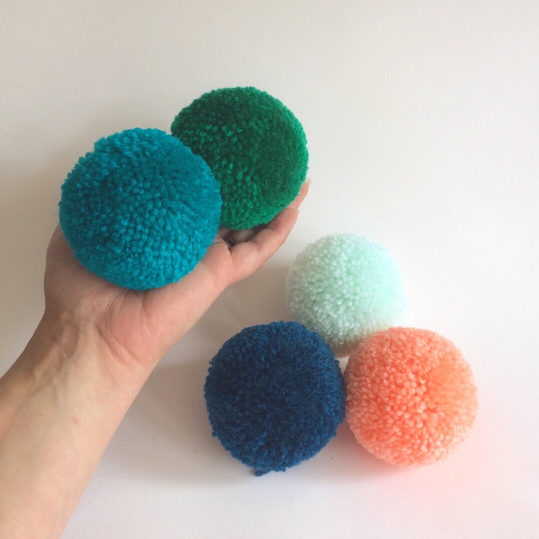 Large Handmade Pom Poms (7cm) - Made to Order Perfectly Trimmed Acrylic ...