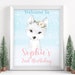Arctic Fox Welcome Sign Printable Arctic Birthday Welcome Sign Winter ...