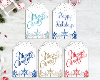Snowflake Gift Tags | Etsy