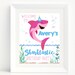 Shark Party Welcome Sign Printable Pink Shark Birthday Party Decor ...