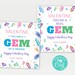 School Valentine Printable Ring Pop Gem Cards Classmate Valentine Tags ...