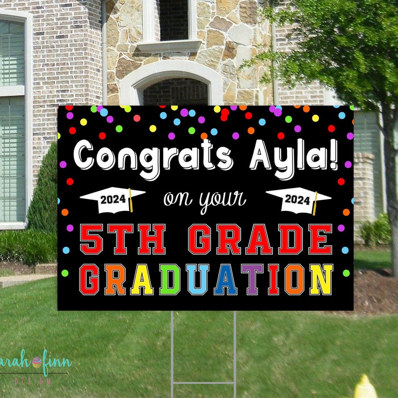 5th Grade Graduation Yard Sign - Etsy