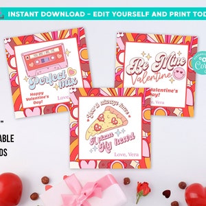 Groovy School Valentine Printable Groovy Cards Classroom Valentines ...