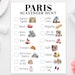 Paris Scavenger Hunt Printable Paris Birthday Party Game Printable ...