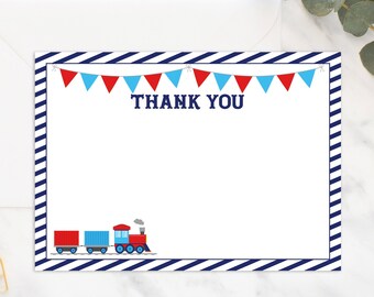 Train Thank You Card | Etsy