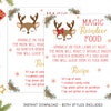 Magic Reindeer Food Tags Printable Birthday Party Game Kids Christmas ...