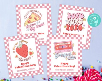 Printable Groovy Valentines Day Cards Classroom Kids - Etsy