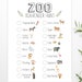 Zoo Scavenger Hunt School Field Trip Printable Kid Activity Scavenger ...