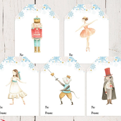 Nutcracker Gift Tags Christmas Tags Instant Download Printable - Etsy