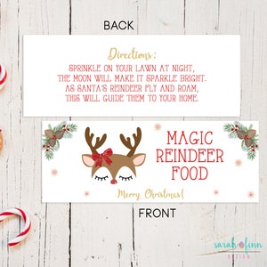 Reindeer Food Bag Topper Printable File Instant Download School ...