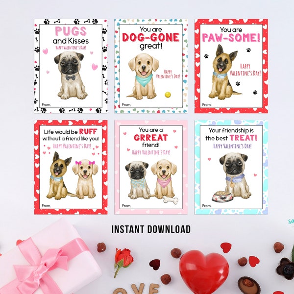 Dog Valentine Card - Etsy