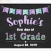 Mermaid First Day of School Sign First Day of Kindergarten Sign Purple ...