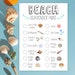 Beach Scavenger Hunt Sea Shell Scavenger Hunt for Kids Beach Activity ...