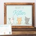 Adopt a Kitten Sign and Certificate Kitty Printable Blue Boy Cat ...