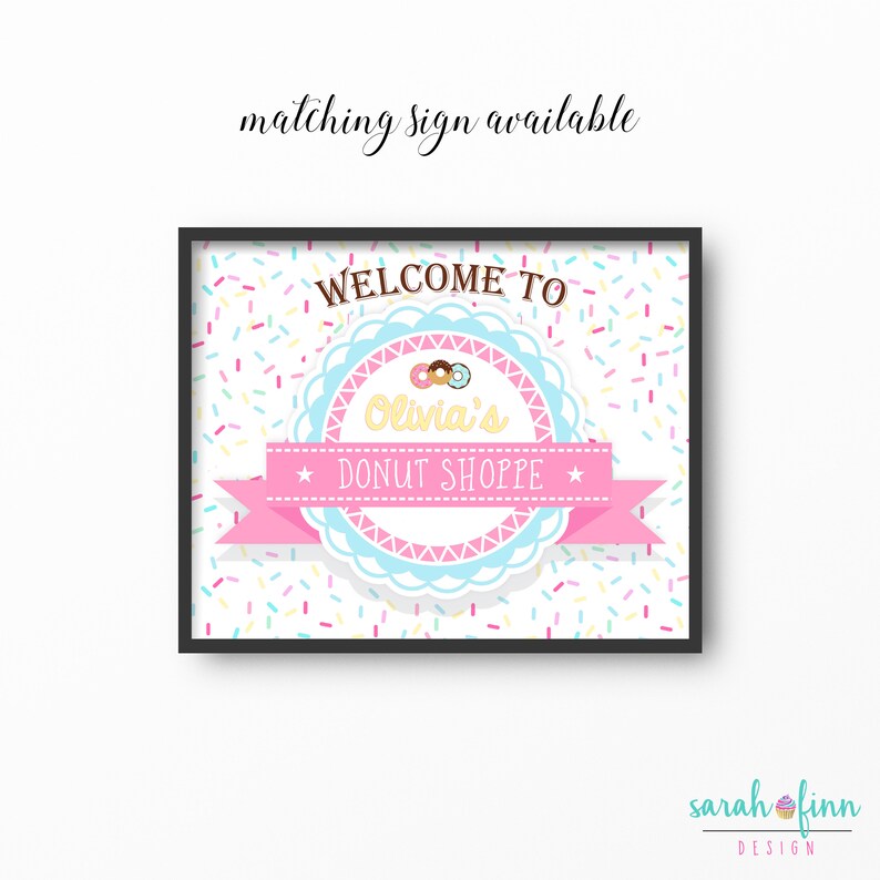 Donut Banner Garland Donut Decorations Instant Download Donut Decor ...