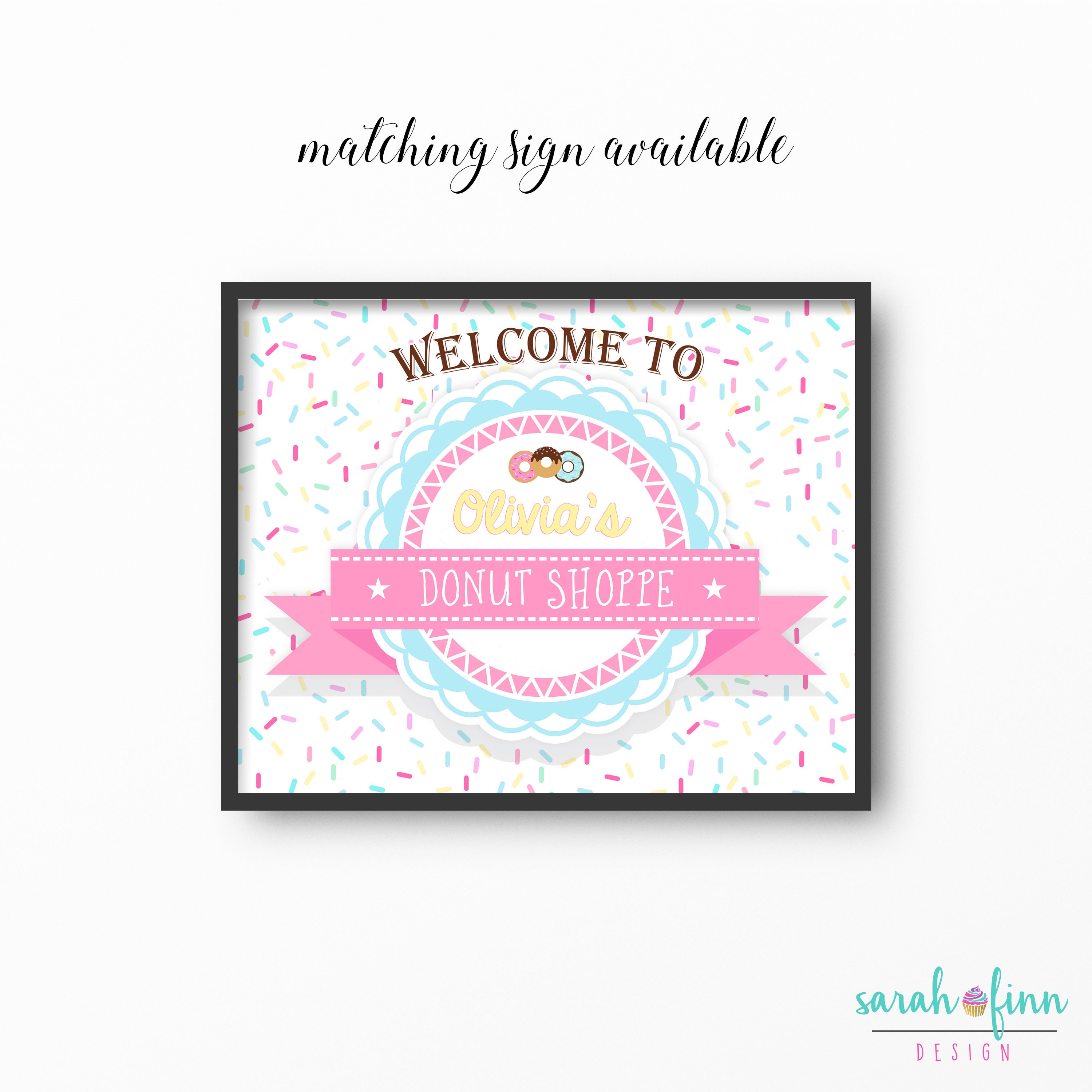 Donut Banner Garland Donut Decorations Instant Download Donut Decor ...