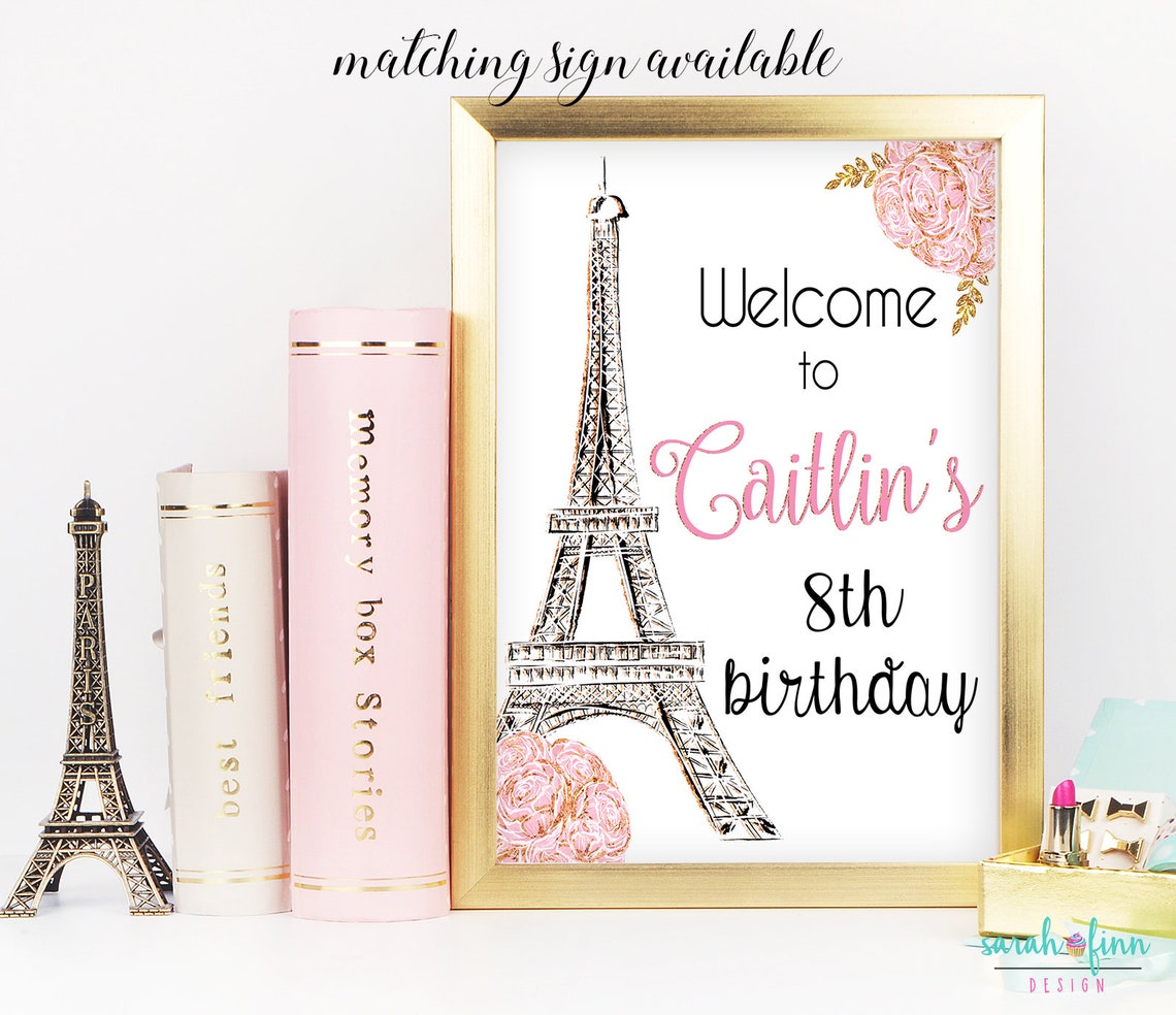 Paris Favor Tags Paris Birthday Party Supplies Printable Thank | Etsy