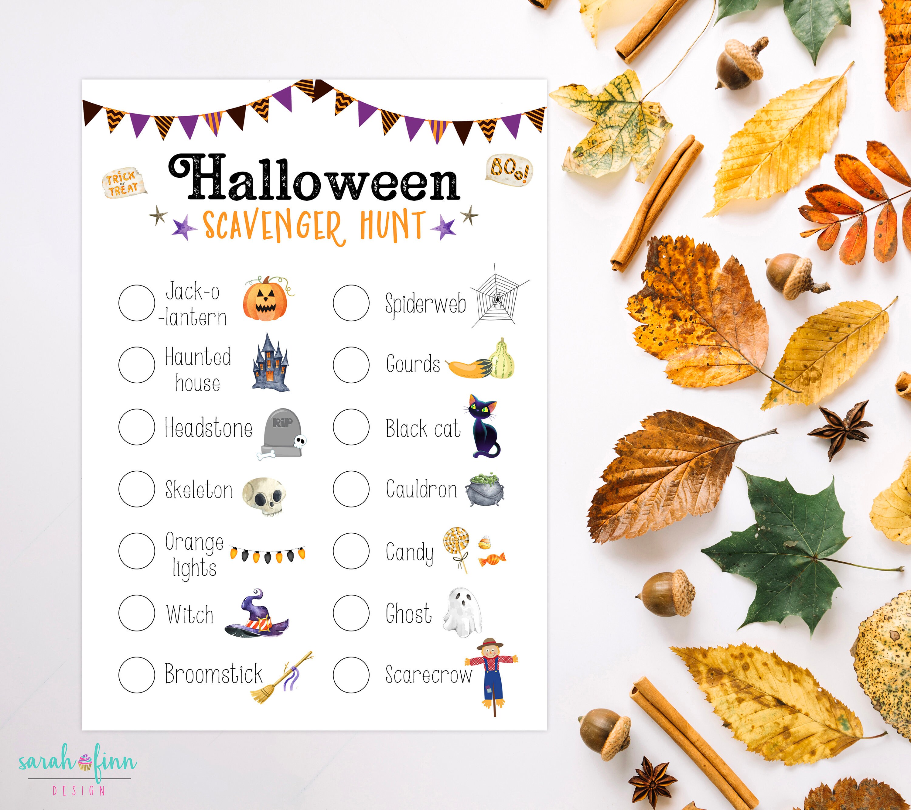Halloween Scavenger Hunt Fall Scavenger Hunt Printable for | Etsy