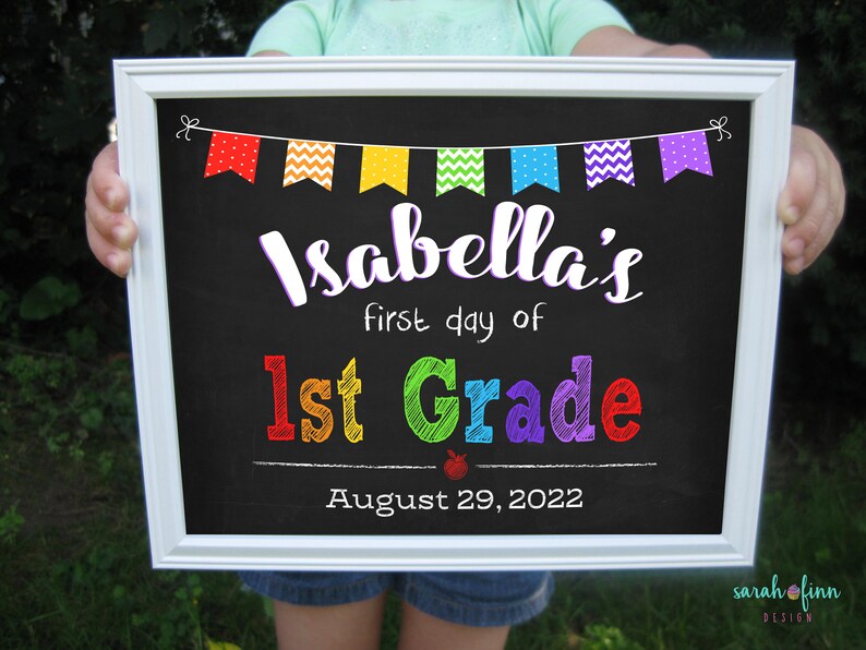 First Day of Preschool Sign Printable Back to School Sign - Etsy