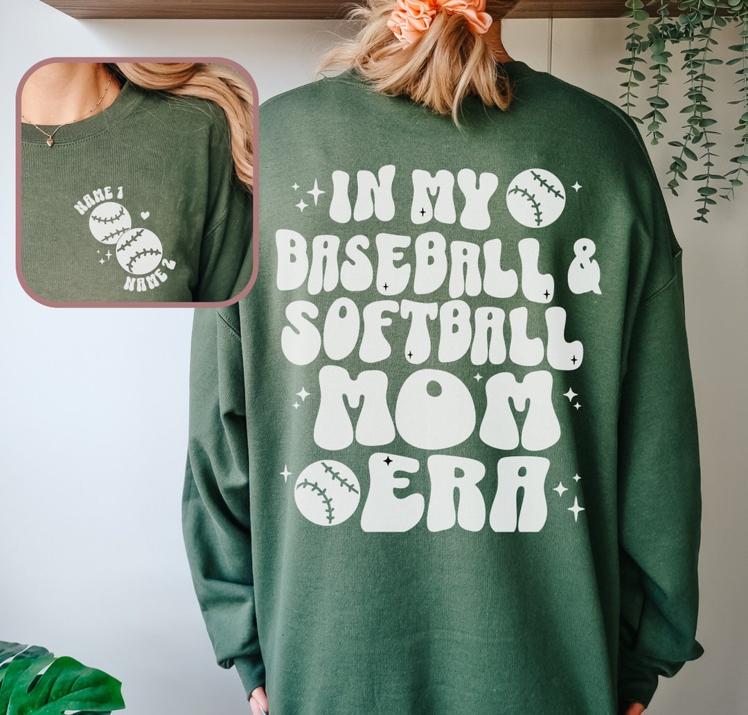 Baseball and Softball Mom of Both in My Baseball Era Softball Era Retro ...