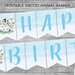 Arctic Animals Girl Happy Birthday Banner Printable Instant Download ...